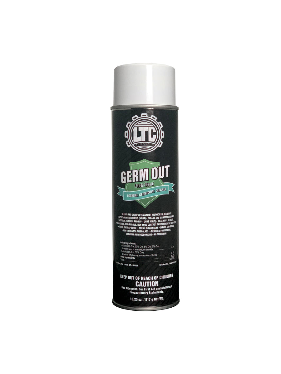 GERM OUT FOAMING GERMICIDAL CLEANER 18.25oz – PJ Distributors, Inc